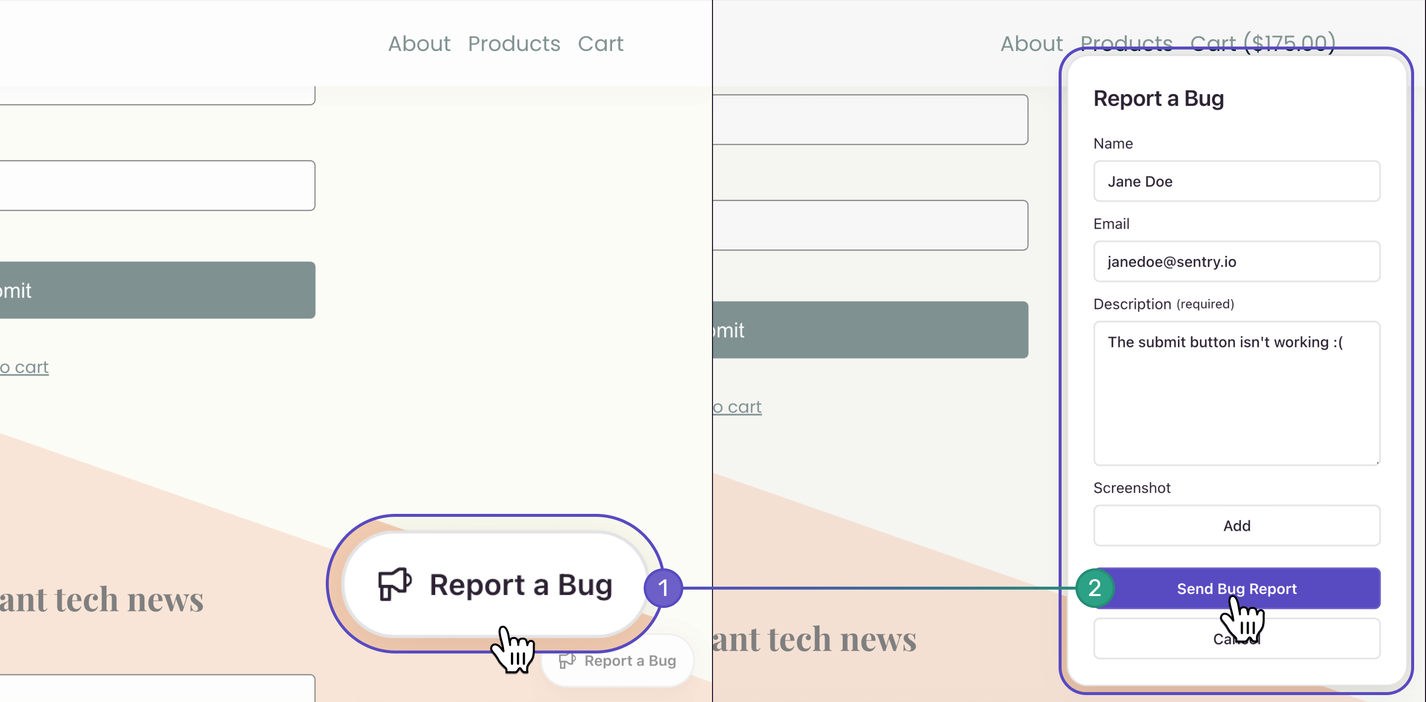 Set Up User Feedback | Sentry for JavaScript